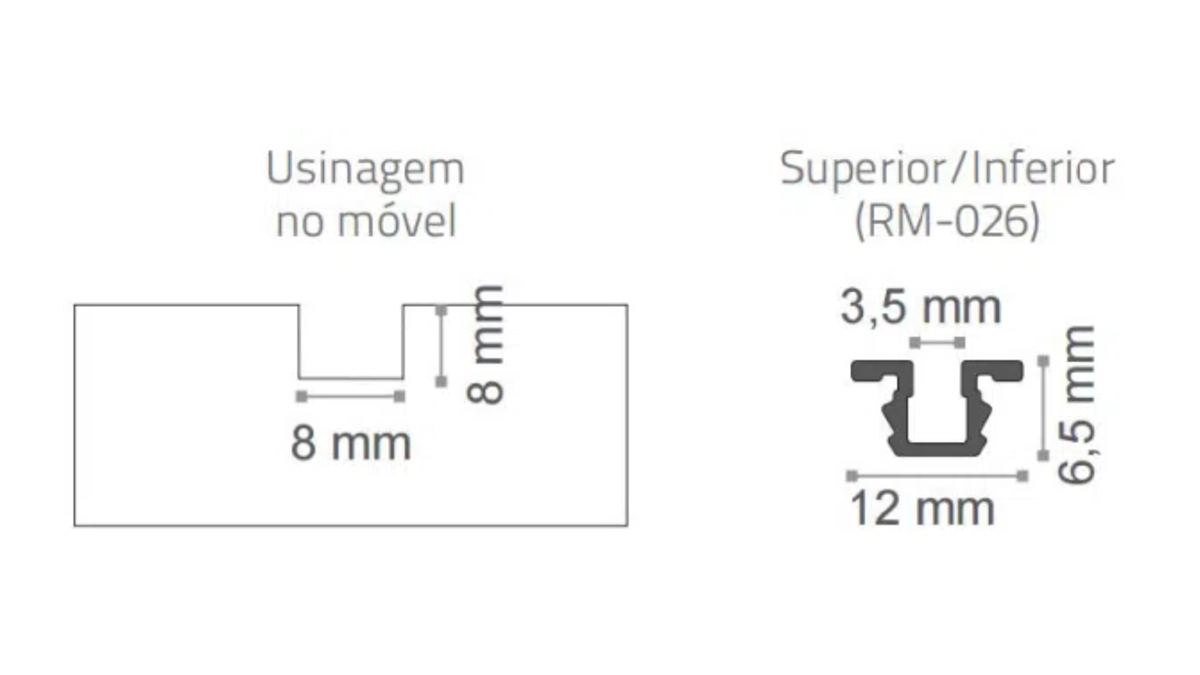 Perfil AL RM-026 Anodizado Casuale Natural 3M - Perfil AL RM-026 ...